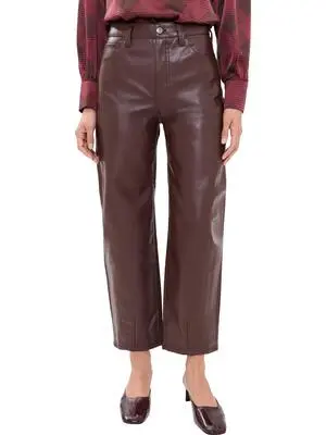 PISTOLA Eli High Rise Arched Leg Pants - Cabernet