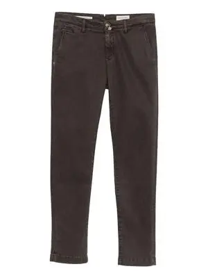 JACOB COHЁN Slim Fit Cotton Trousers - Brown