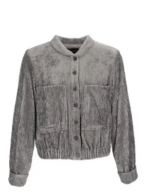 Emporio Armani Velvet Blouson Jacket - Grey