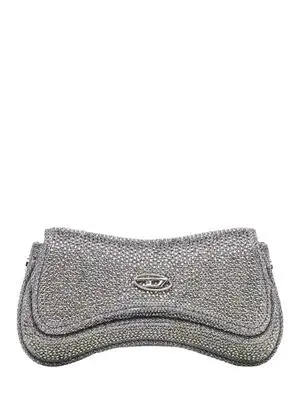 DIESEL® 1dr-h Crystal-embellished Clutch Bag - Grey