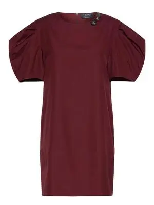 MAX MARA Cotton Poplin Short Dress - Ruby