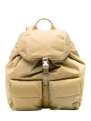 AMI Paris Ami De Coeur Buckle-fastening Backpack Neutrals