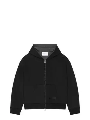 Givenchy Couture Seam Zipped Hoodie In Scuba - Black