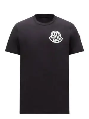 Moncler Logo Motif T-shirt - Black