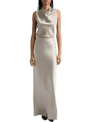 VERONICA BEARD Tam Cowl Neck Silk Shell