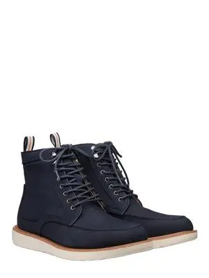 Swims Moc Toe Leather Boot - Navy