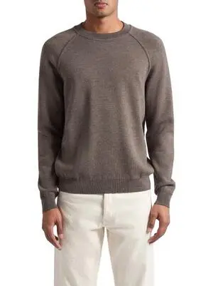 Thom Sweeney Wool Crewneck Sweater - Bark