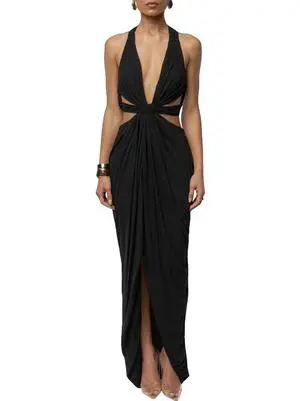 JLUXLABEL Warm Sunsets Maxi Dress Black