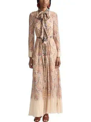 Zimmermann Valiant Deco Print Long Sleeve Maxi Shirtdress - Deco Multi