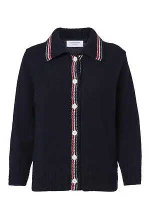 Thom Browne Hector Wool And Mohair Cardigan - Blue
