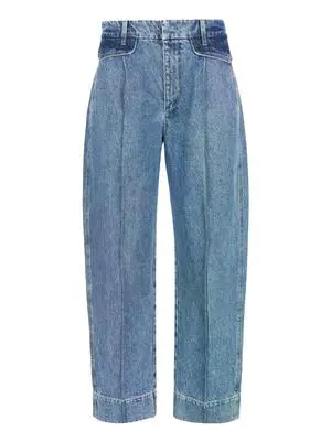 JNBY Barrel-leg Cropped Jeans - Blue