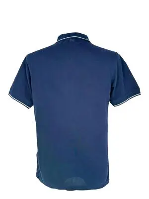 AMI Paris Logo-embroidered Polo Shirt - Blue