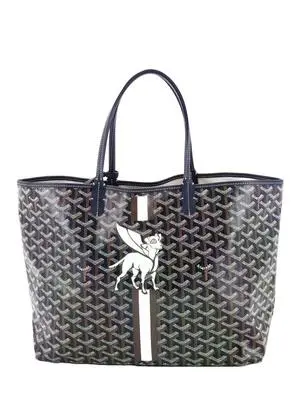 Goyard Saint Louis Printed Coated Canvas Pm Tote Bag Blue