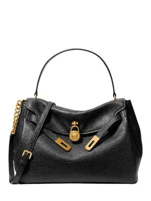 Michael Kors Satchel Flap Lg Flap Th Stachel Bag - Black