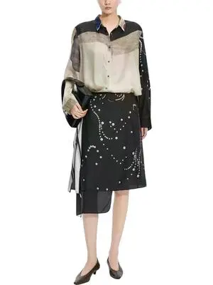 JNBY Pearl-print Silk Shirt - Neutrals