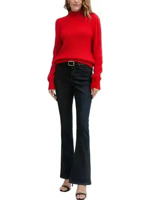 MORGAN High-neck Sweater - Red