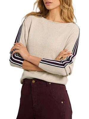 Mint Velvet Cotton Blend Batwing Jumper - Neutral