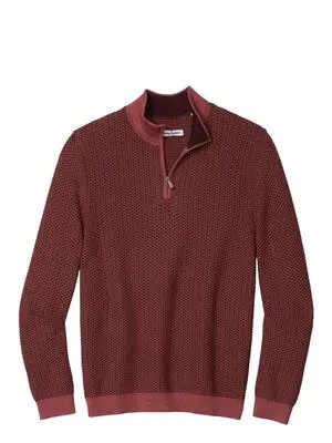 Tommy Bahama Coolside Clear Water Half Zip Sweater - Maroon
