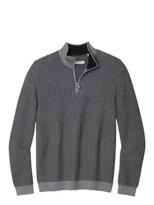 Tommy Bahama Coolside Clear Water Half Zip Sweater - Shadow
