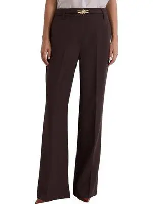 REISS Leona Wide Leg Pants - Grape
