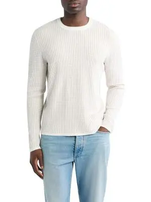 Rag & Bone Harvey Cotton Blend Sweater Chalk