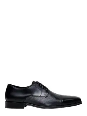 BELVEDERE Alexander Cap Toe Derby - Black
