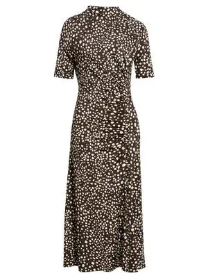 BOSS Endre Print Midi Dress - Mole Dot
