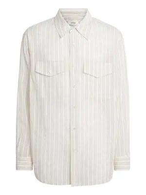 SYSTEM Cotton Stripe Shirt - Beige