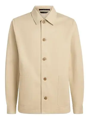 Sunspel Cotton Drill Chore Jacket - Brown