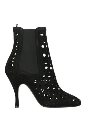 Alaïa Suede Vienne Heeled Chelsea Boots 100 - Black