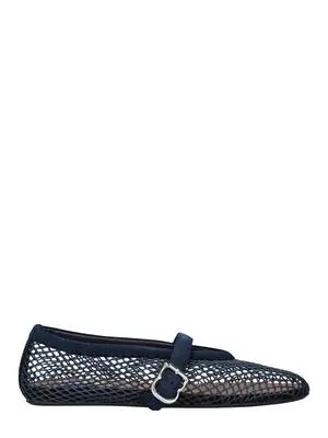 Alaïa Suede Mesh Ballet Flats - Blue