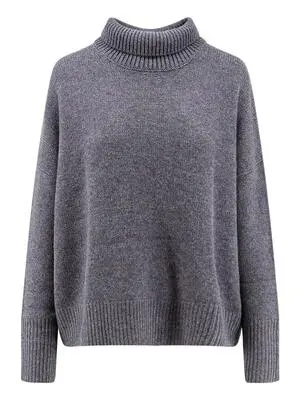 LISA YANG Heidi Cashmere Turtleneck Grey