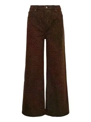 RALLY MOVEMENT Leopard-print Baggy Jeans