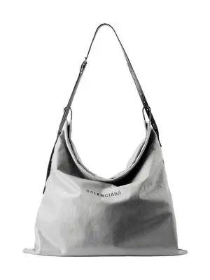 Balenciaga Shopper Dustbag Large Leather Tote Bag - Gray