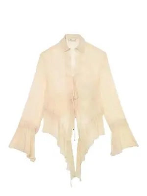Blumarine Lace-trim Blouse Neutrals