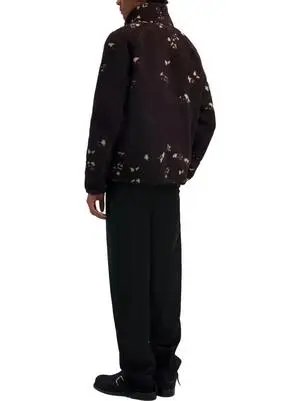 OLAF Fleece-texture Patterned Jacket - Brown
