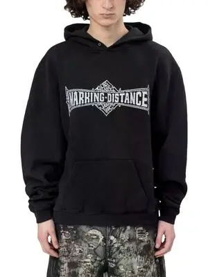 MARKING DISTANCE Crusade Logo-print Hoodie - Black