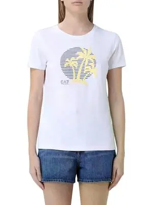 EA7 Palm Tree-print T-shirt - White