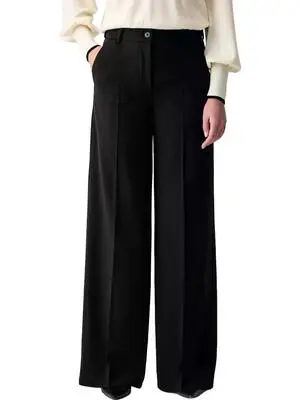 Luisa Spagnoli Pressed-crease Trousers - Black