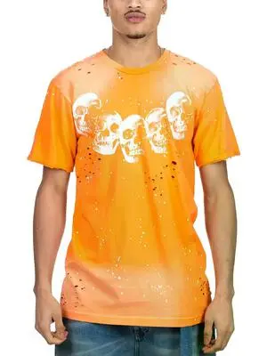 DOMREBEL Amigos Paint-splatter T-shirt - Orange