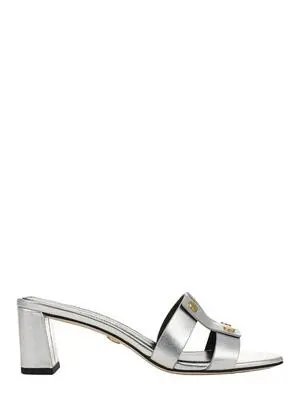 Veronica Beard Via Mid-heel Sandal - Silver
