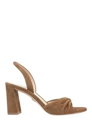 Veronica Beard Tullia Suede Slingback Sandal - Chestnut