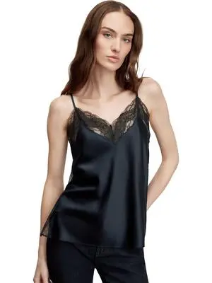 Veronica Beard Johanan Stretch-silk Camisole - Navy
