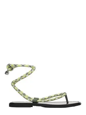 Veronica Beard Carmina Wrap Sandal - Lime Multi