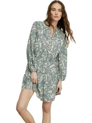 Veronica Beard Rivendell Silk-blend Mini Dress - Ecru Multi