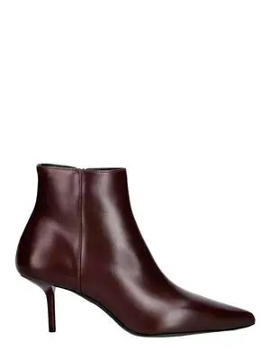 Max Mara Pointed-toe Calf Leather Ankle Boots - Red