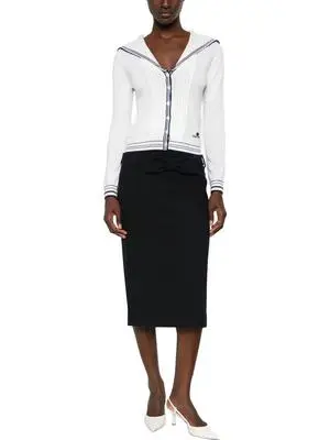 SHUSHU/TONG Sailor-collar Cardigan - White