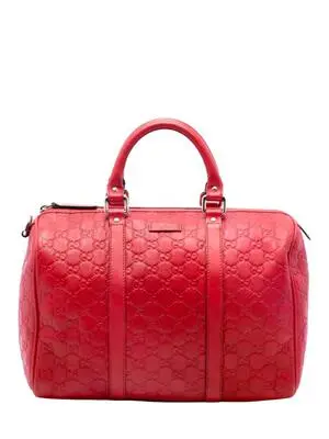 Gucci 2016-2026 Medium Guccissima Joy Boston Bag - Red