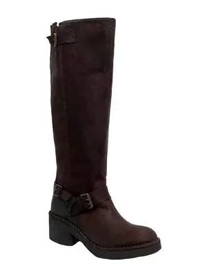 FLY LONDON Buckle-detail Knee-high Boots