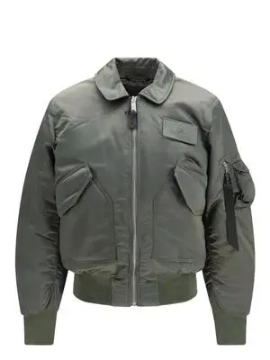 ALPHA INDUSTRIES Logo-patch Bomber Jacket